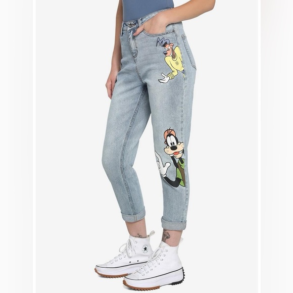 Disney | Jeans | Disney Max Goofy High Waist Mom Jeans Nwot | Poshmark